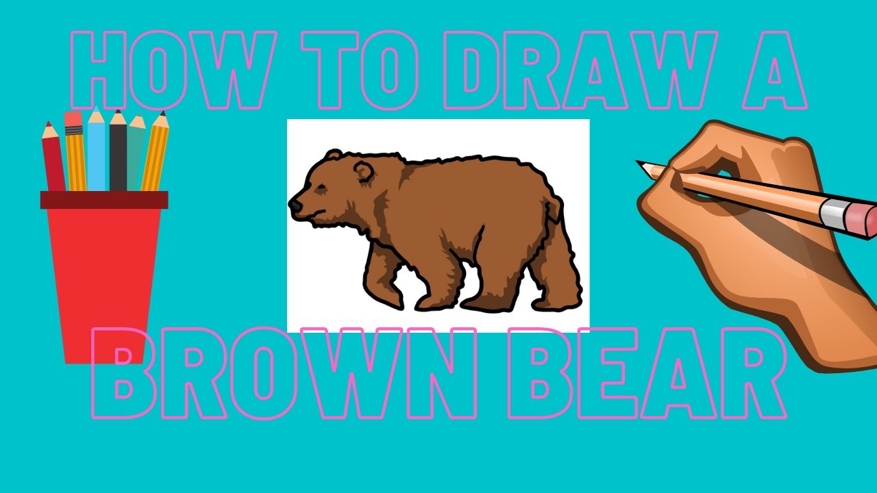 How to draw a brown bear step by step - YouTube