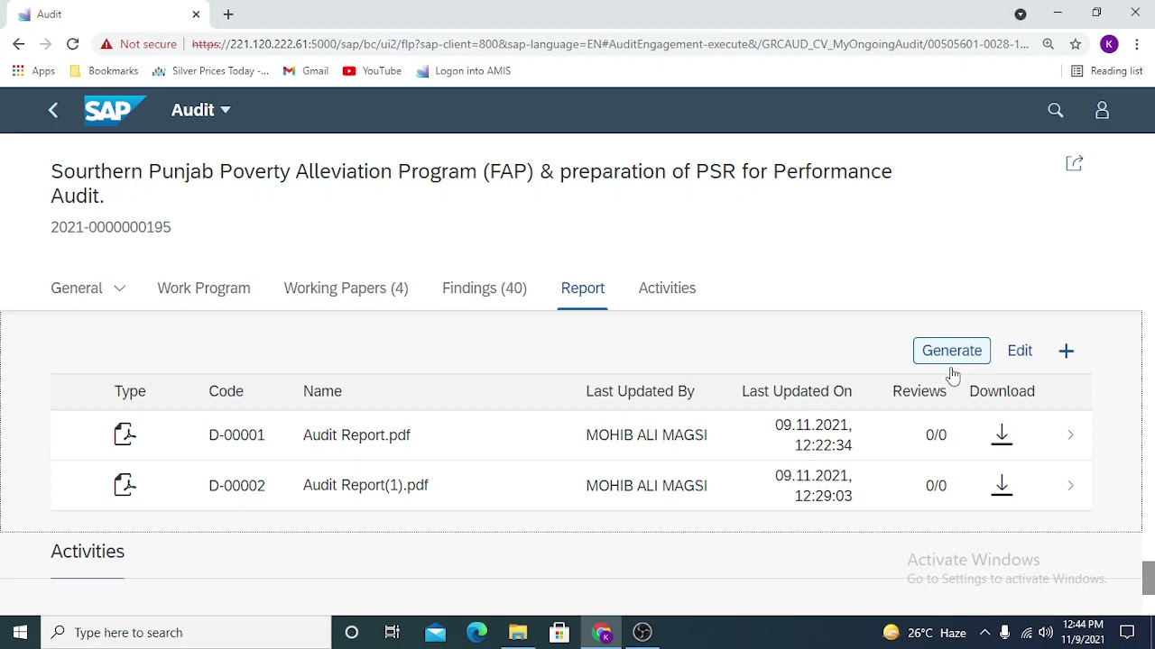 Generation of Audit Report (AIR) from AMIS; How to generate Audit ...