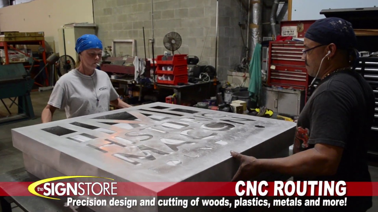 How It's Made - Push Thru Lighted Acrylic Sign, CNC Routing - The Sign ...
