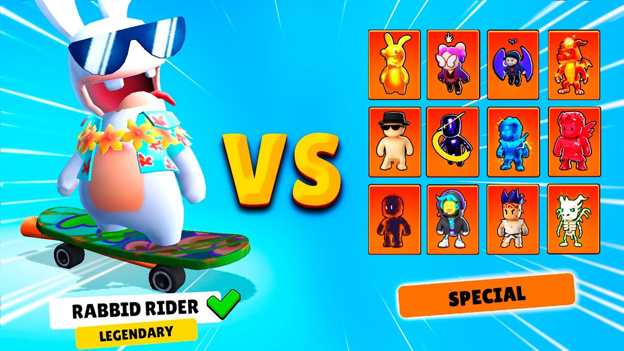 RABBID RIDER vs SPECIAL SKINS 0.46 🔥 Stumble Guys Tournament - YouTube