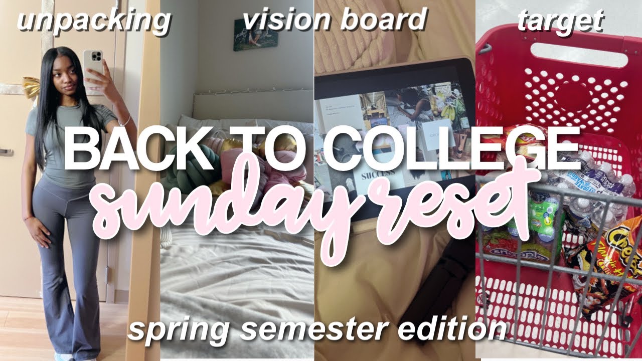 BACK TO COLLEGE 📚 | spring semeseter sunday reset - YouTube