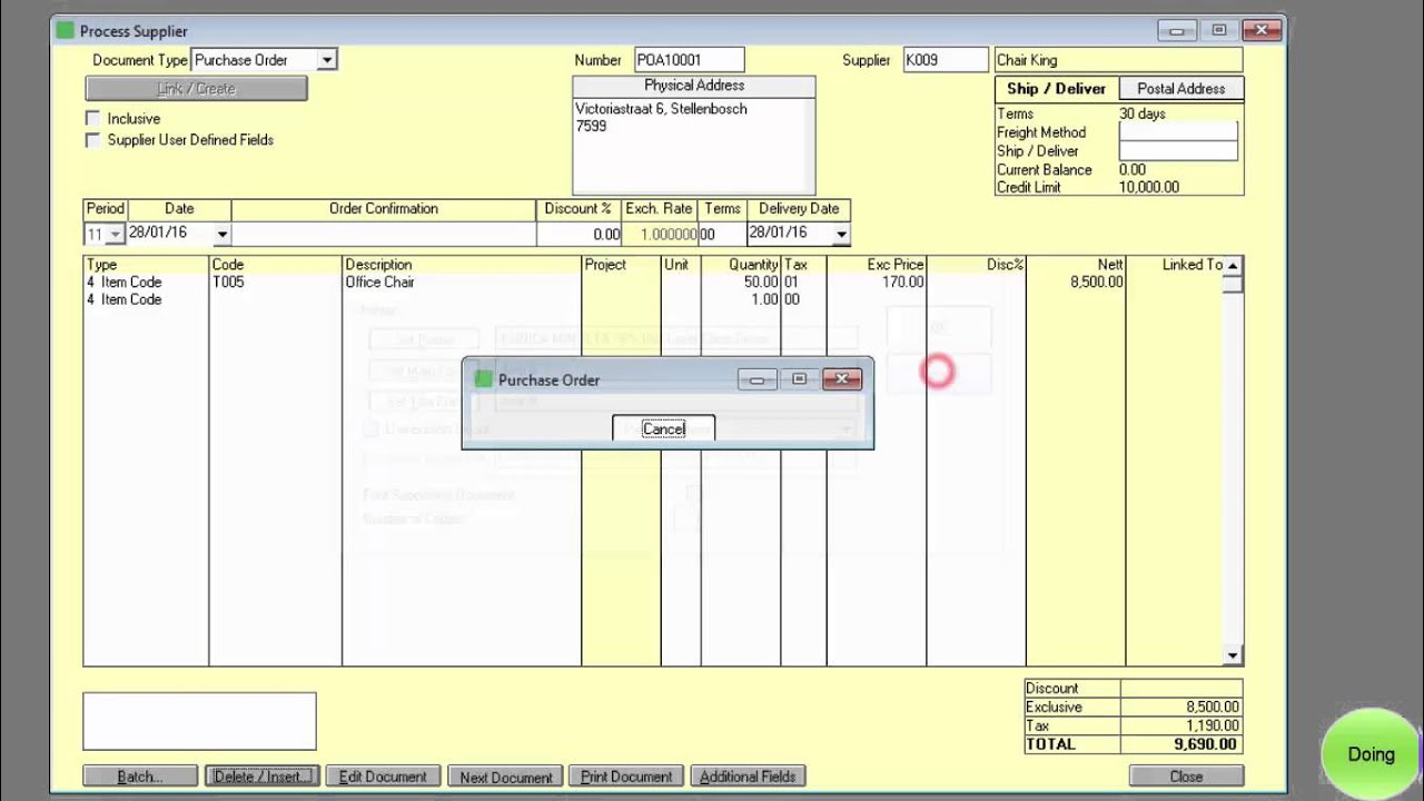 Purchase Order Demo - YouTube