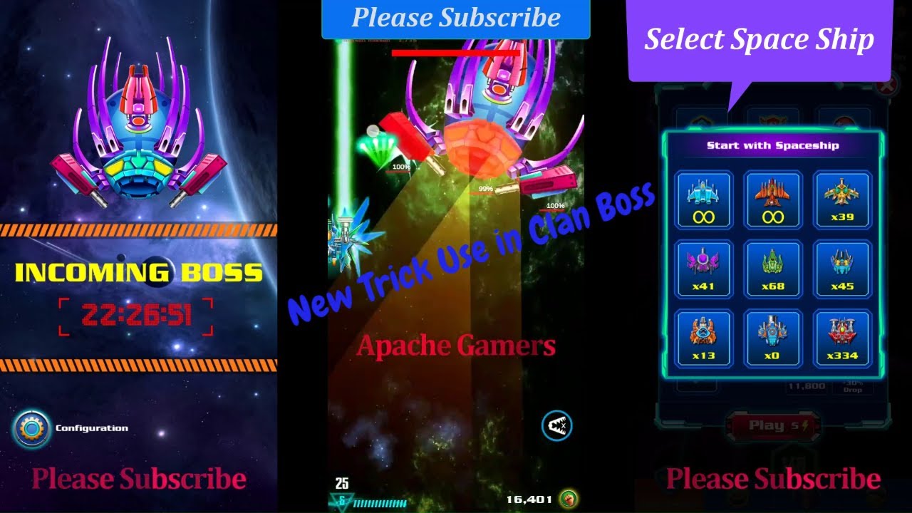 Galaxy Attack: Alien Shooter | Clan Boss New Trick 2020 | By Apache ...