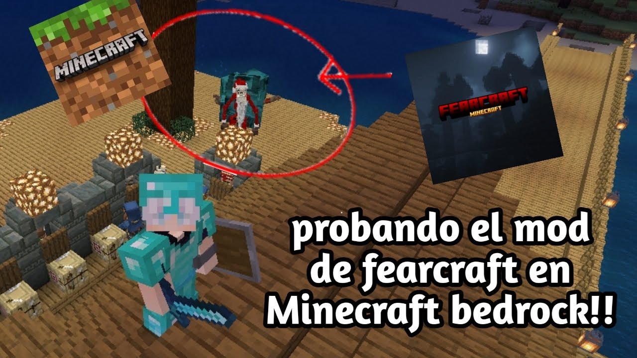 Probando el mod de FEARCRAFT EN BEDROCK! - YouTube