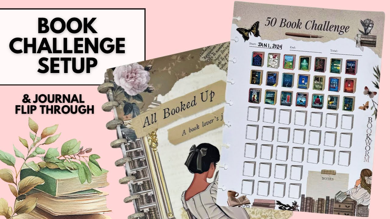 PLAN WITH ME & FLIP THROUGH | BOOK READING CHALLENGE SETUP ...