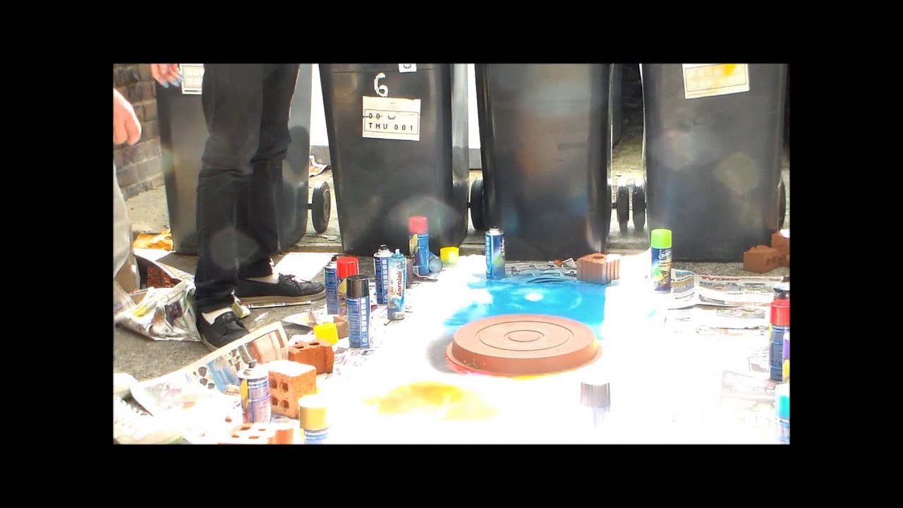 sean and ashley spray paint art - YouTube