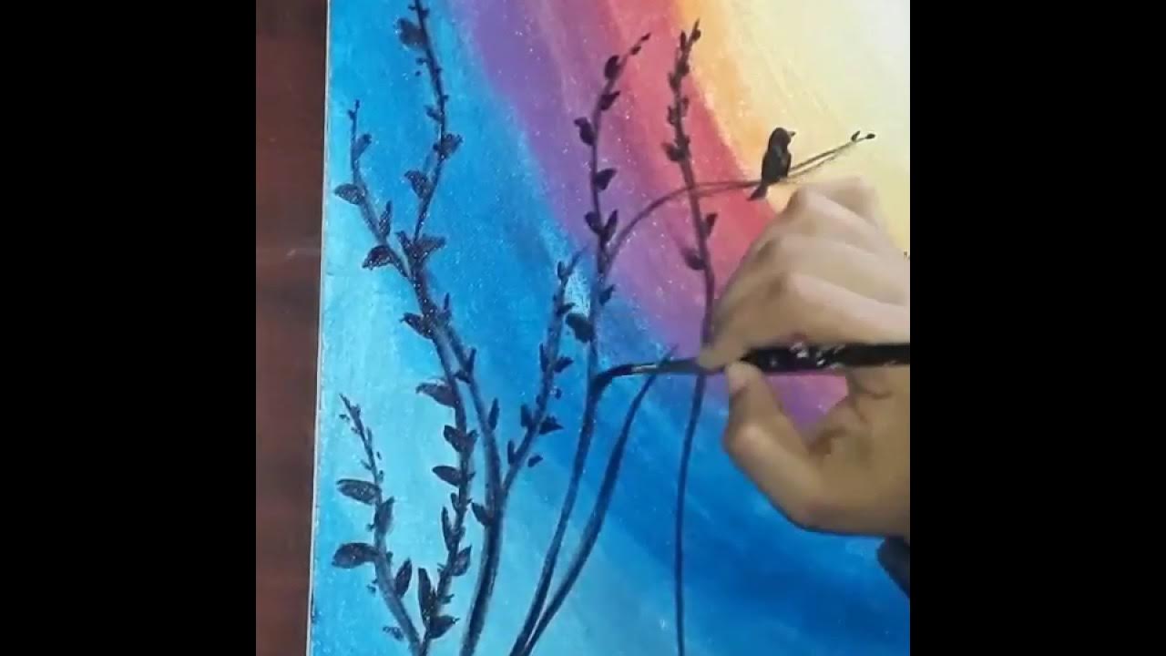 how to paint on canvas/easy paintinng - YouTube