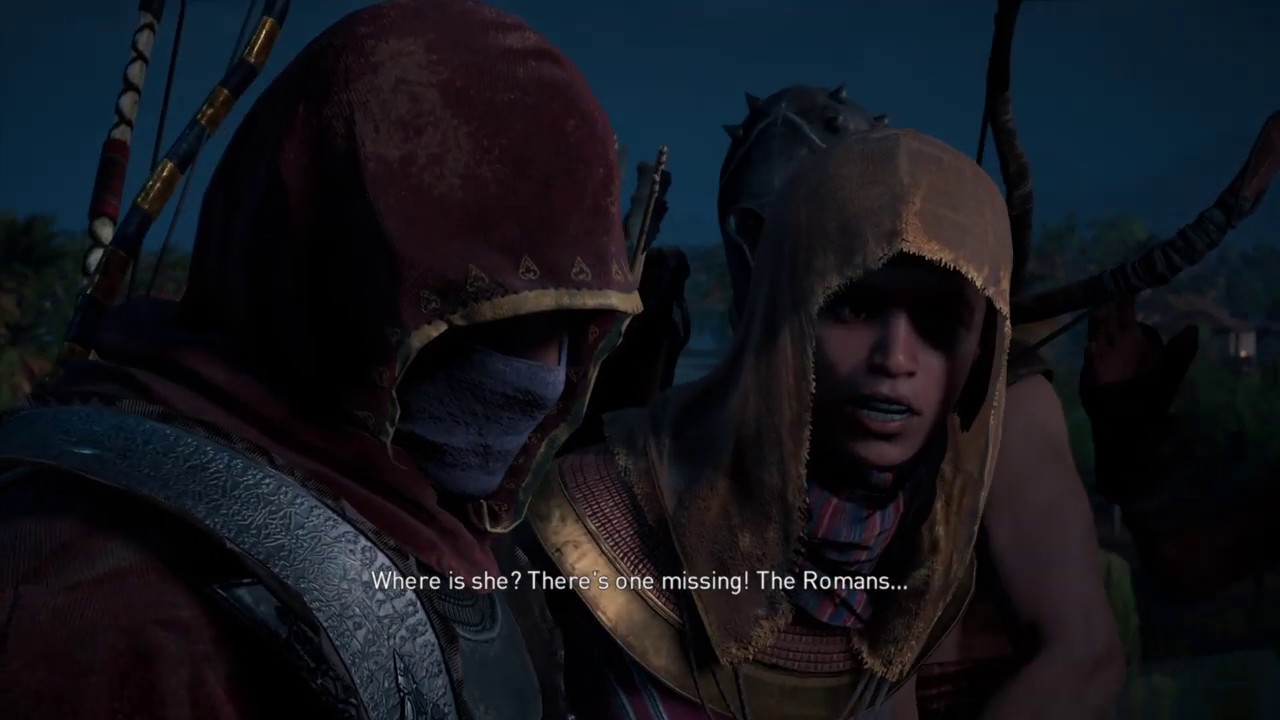 Assassin's Creed Origins - NPCs intrude cutscene - YouTube
