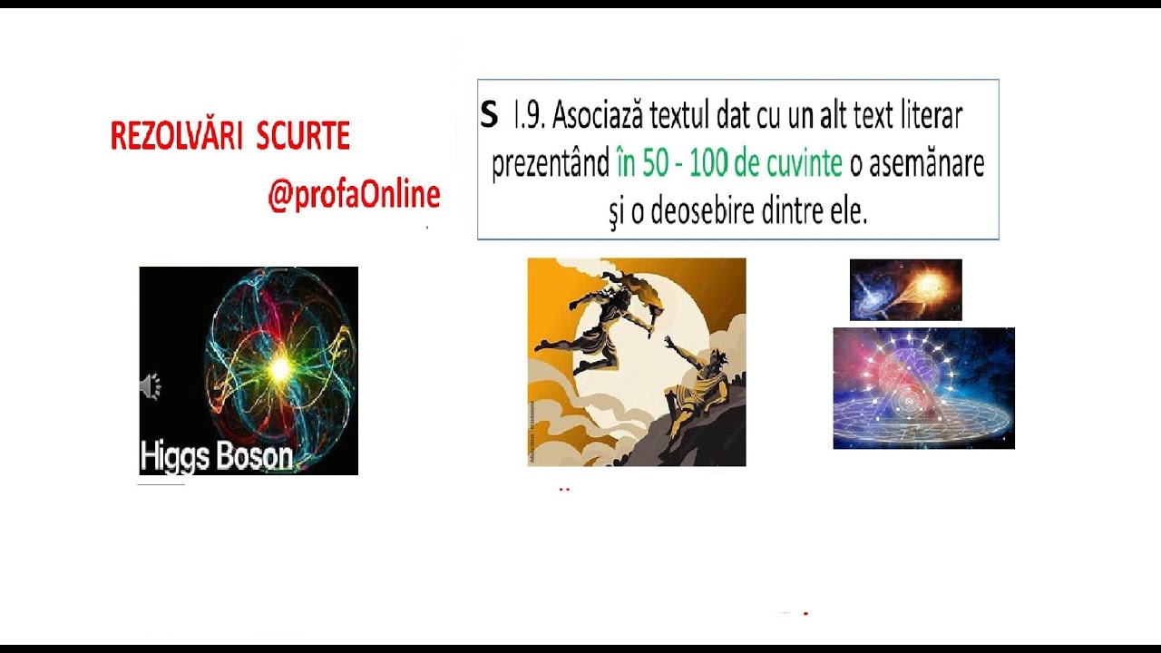 REZOLVARE S I 9. Scurte texte argumentative cu asocierea a adouă texte ...