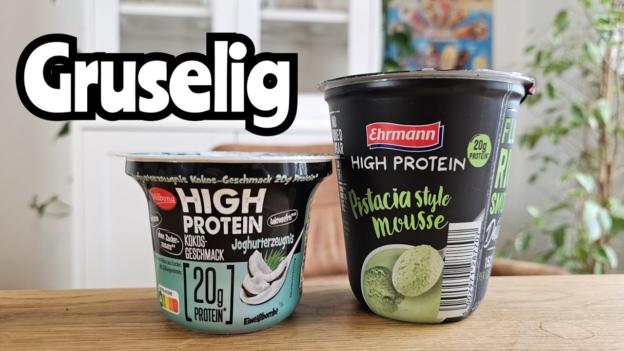 Chemiekeulen: Ehrmann Protein Mousse Pistazie und Lidl Kokos Joghurt ...