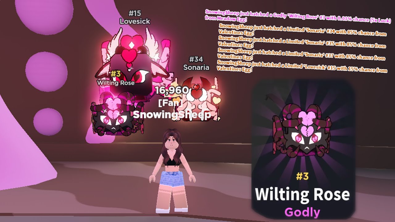 💖 Valentine's Update | Godly Wilting Rose | Robux Egg | Devious Lick ...