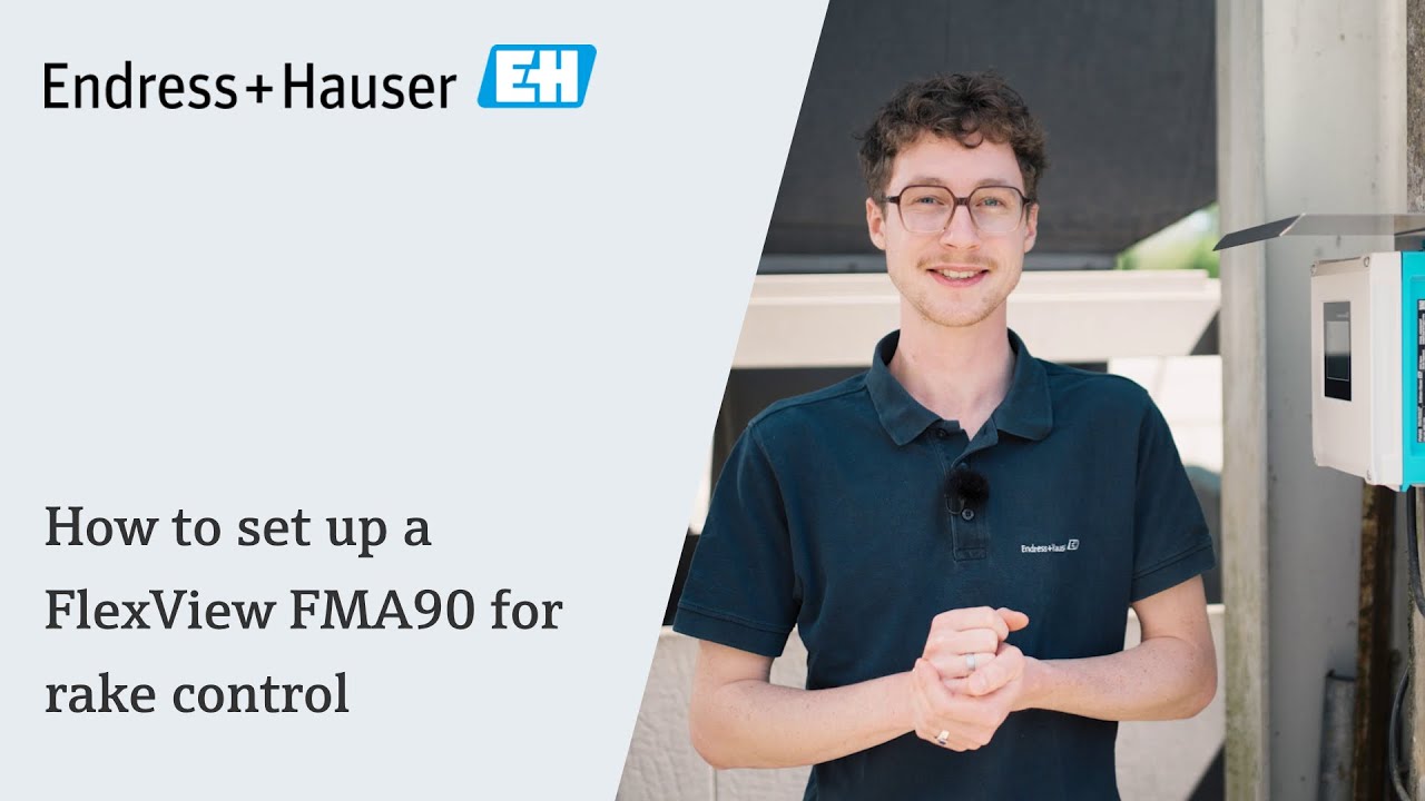 How to set up a FlexView FMA90 for rake control | #EndressHauser - YouTube