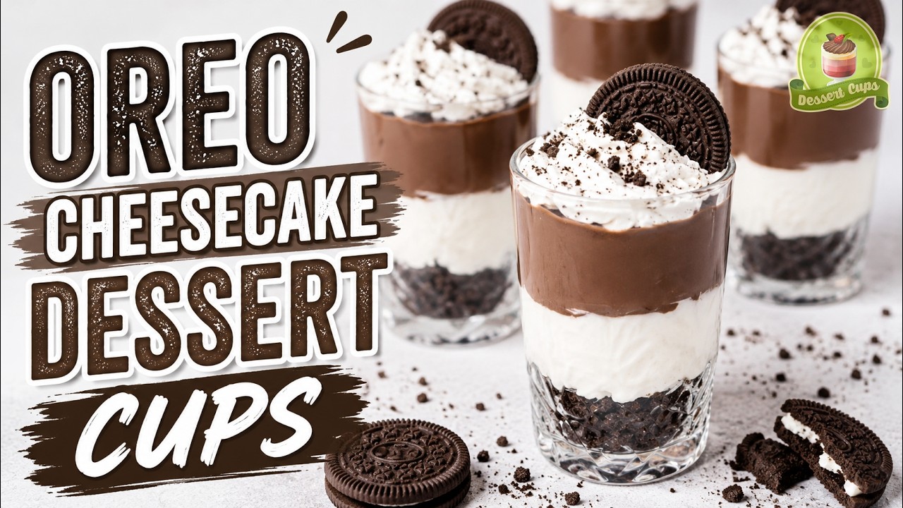 Oreo Cheesecake Dessert Cups Recipe | No Bake Oreo Dessert Cups - No ...