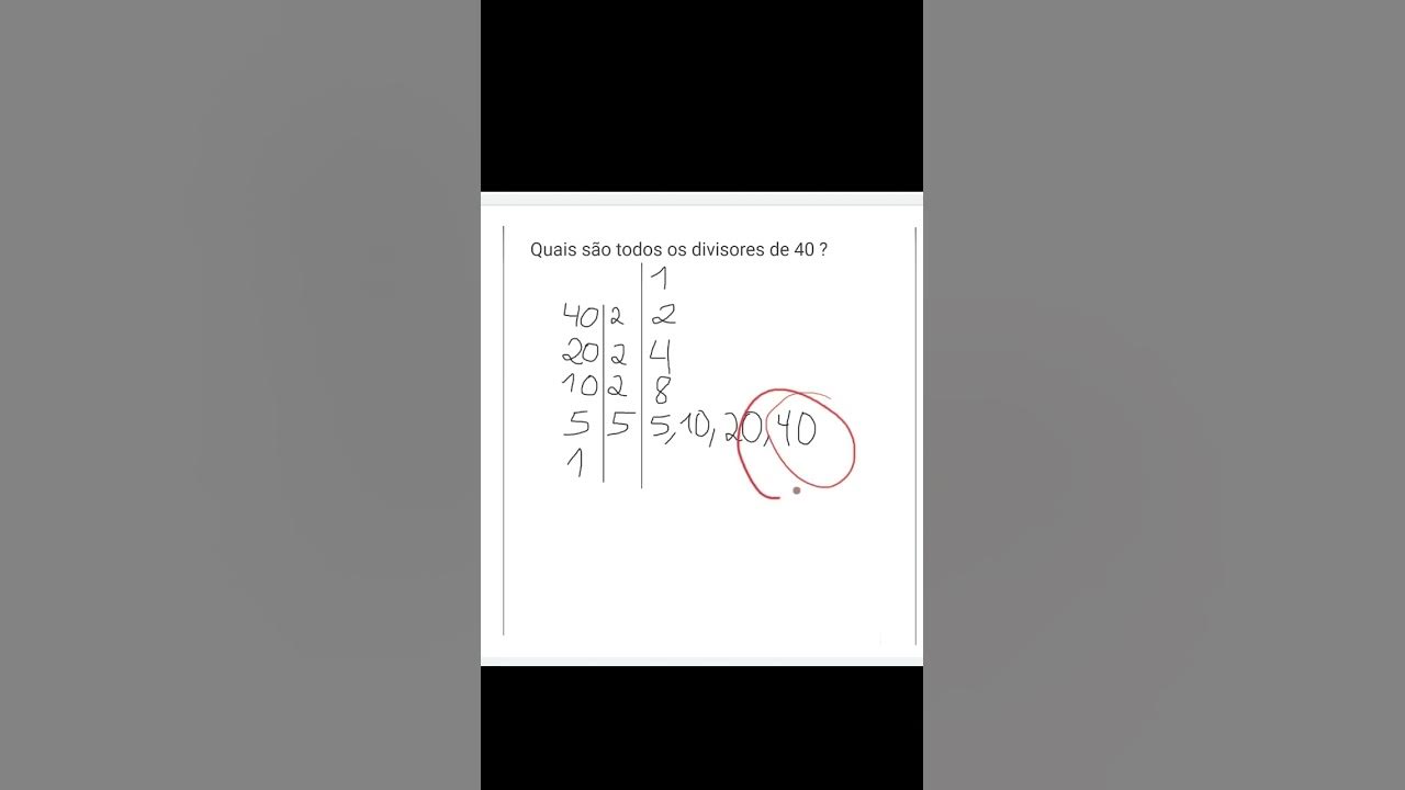 7º anos - 001 - Revisão para a prova sobre todos os divisores de um número natural - YouTube