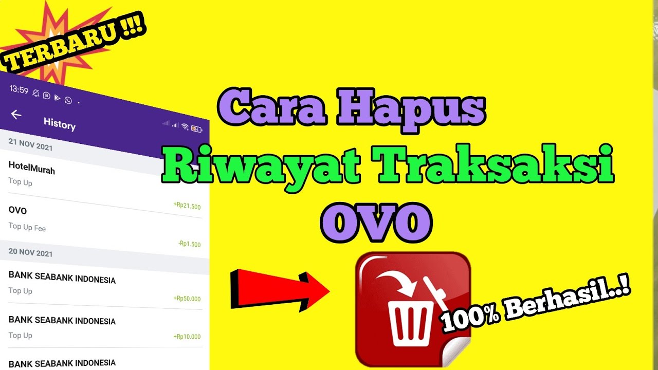 Berhasil !! - Cara Hapus Riwayat Transaksi Ovo Terbaru - YouTube