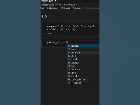 Python's zip function #shorts - YouTube