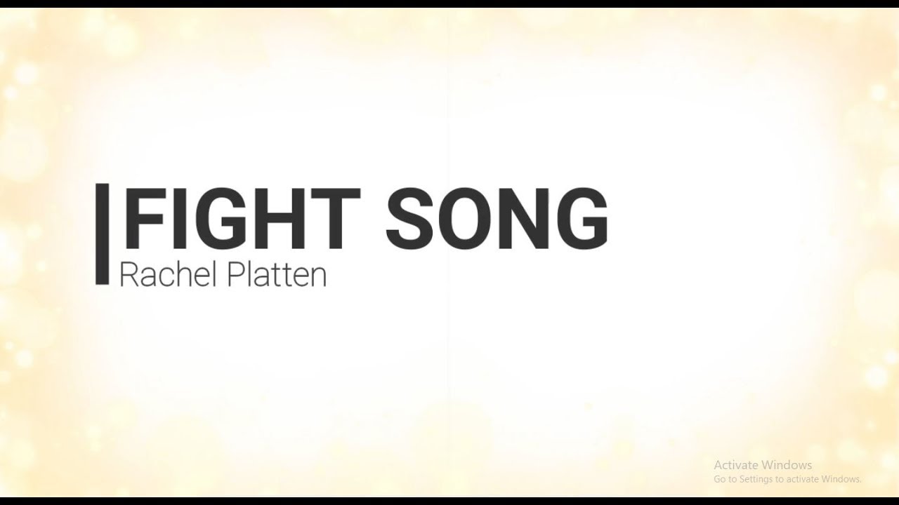 Fight song lyrics - Rachel Platten - YouTube