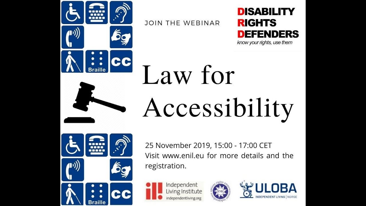 Disability Rights Defenders Network - Webinar 'Law for Accessibility ...