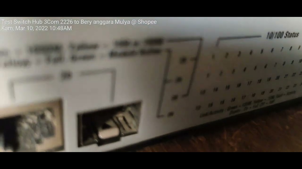 Test Switch hub 3com 2226 24 port plus 2 port sfp - YouTube