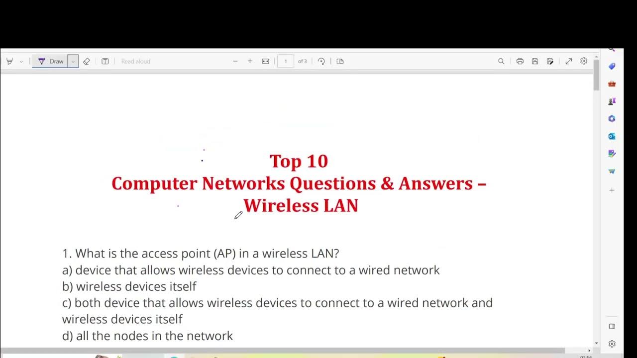 Wireless LAN - Computer Networks Questions & Answers MCQ - YouTube