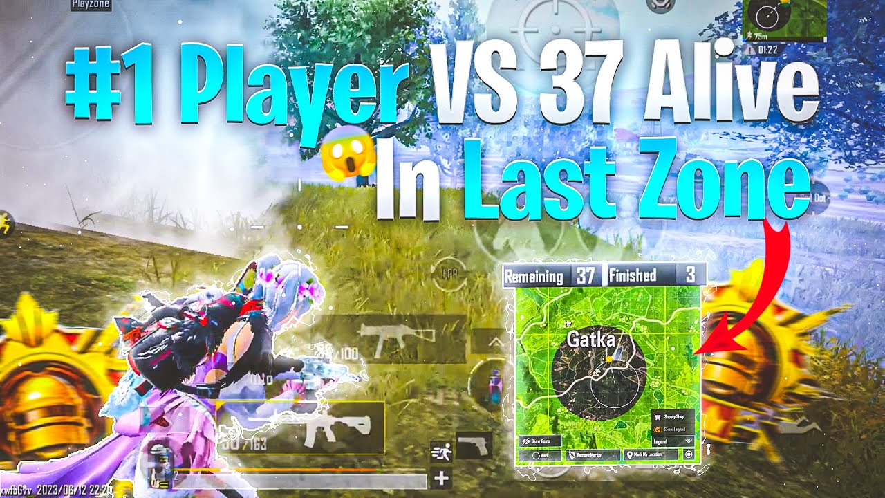 😱 Leaderboard #1 Player Vs 37 Alive In Last Zone 😱 - iPhoneXR,11,11Pro ...