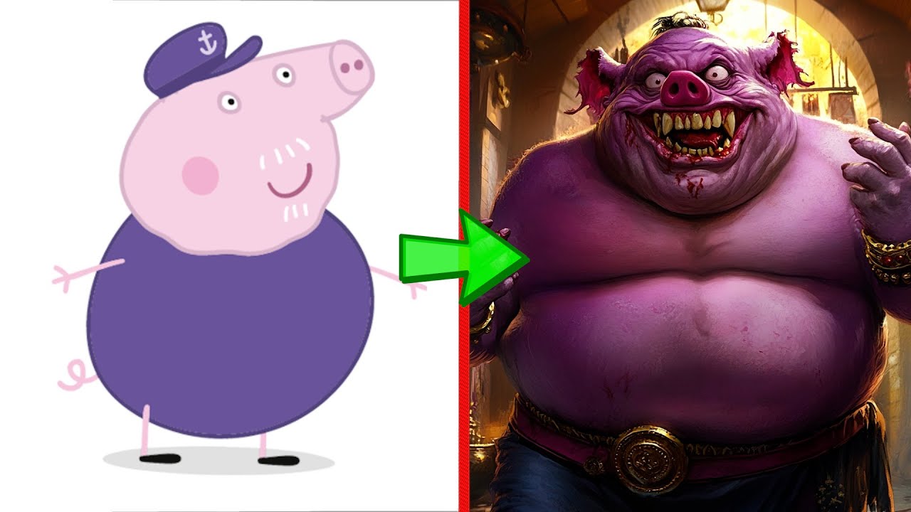 PEPPA PIG Characters as Evil Genies - All Characters 🧟‍♂️ - YouTube