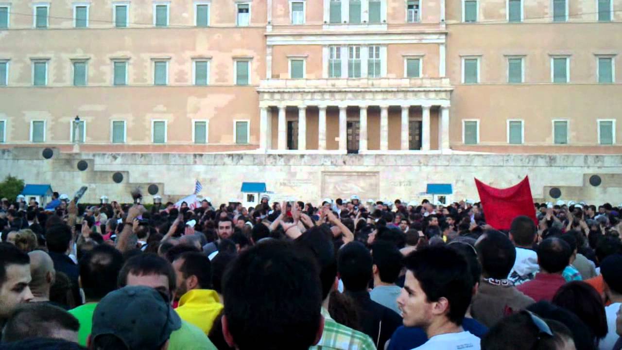 25/5/2011 "Αγανακτισμένοι" στο Σύνταγμα - YouTube