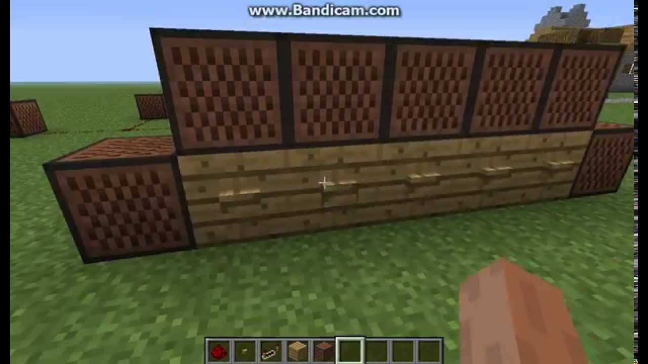 How To Build A Piano In Minecraft - YouTube