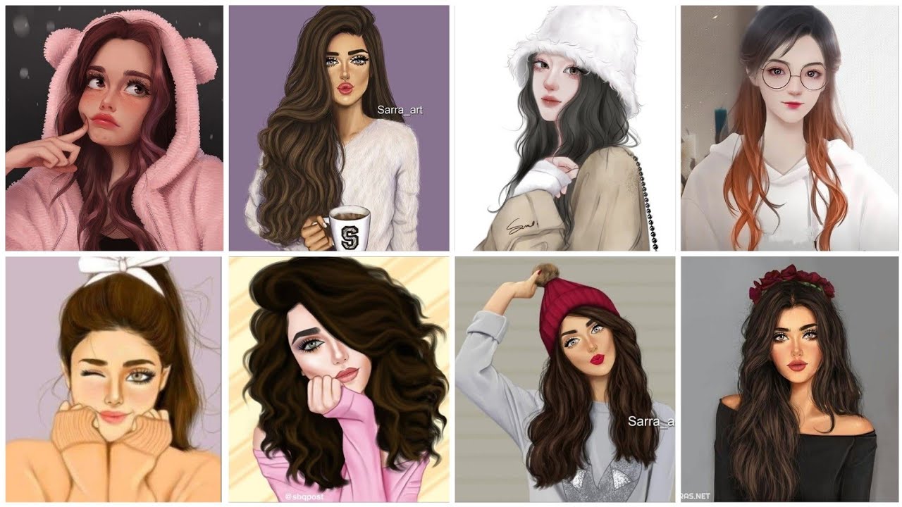 Cute girls cartoon dpz 😍|| cartoon dp || dpz for girlz #cartoon - YouTube