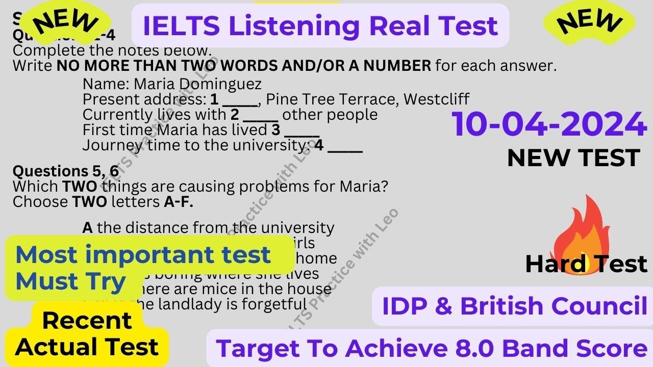 IELTS Listening Practice with Recent Actual IELTS Exam with Answers ...
