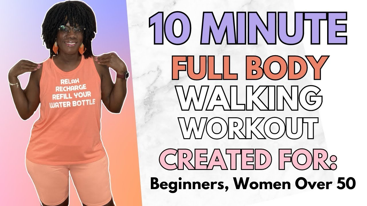 10 MINUTE Full Body WALKING Workout 💜🌸🧡 | For Beginners, , Women ...