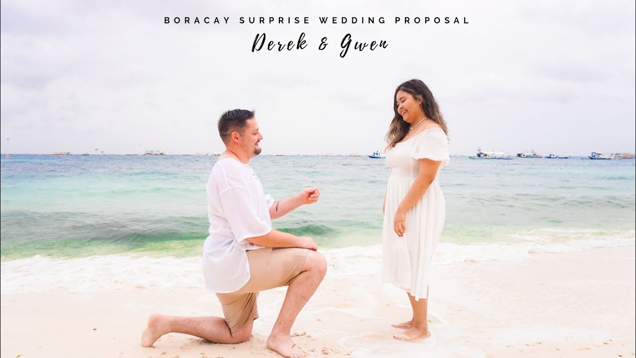 Boracay Surprise Wedding Proposal ︎ Derek & Gwen - YouTube