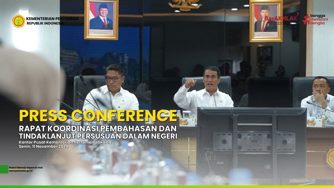 Press Conference Rapat Koordinasi Pembahasan dan Tindaklanjut Persusuan ...