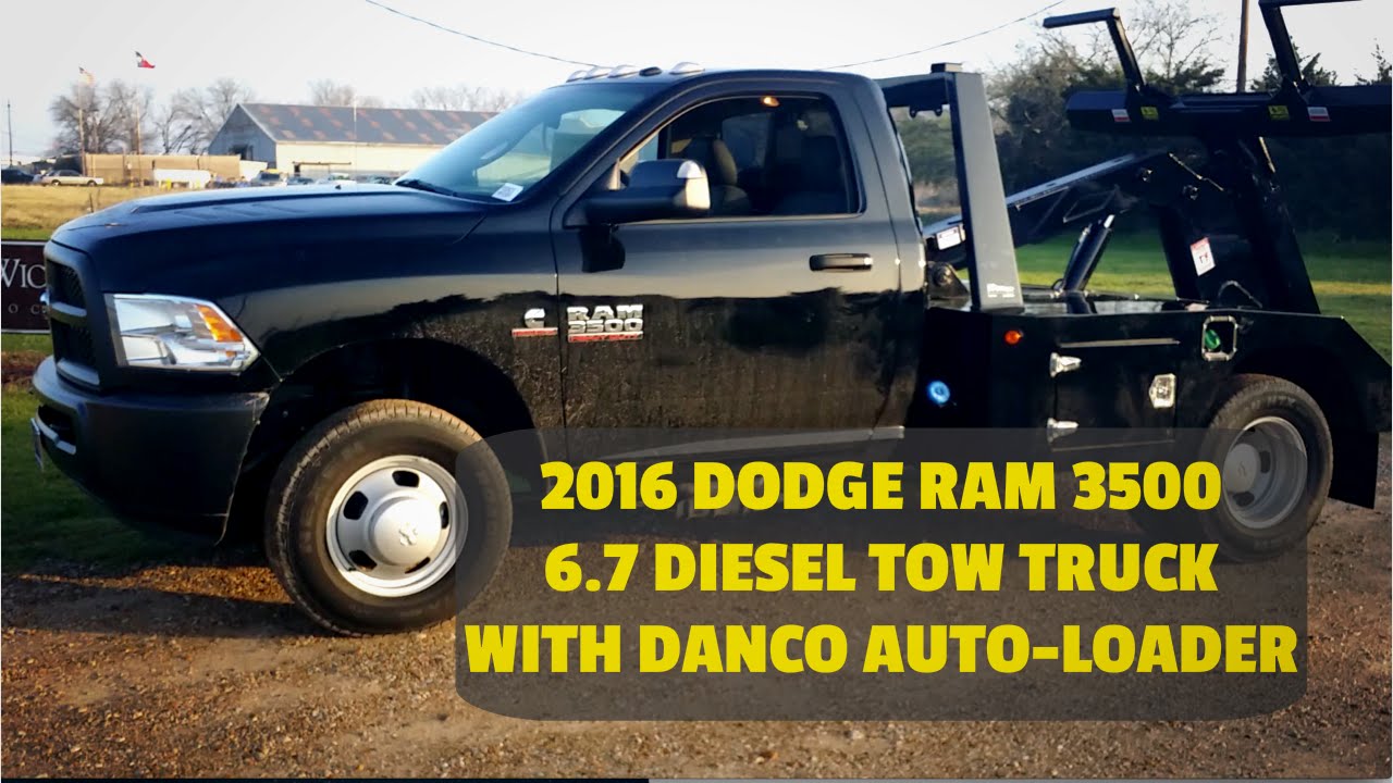 2016 Dodge Ram 3500 6.7 Turbo Diesel Tow Truck With Danco Autoloader ...