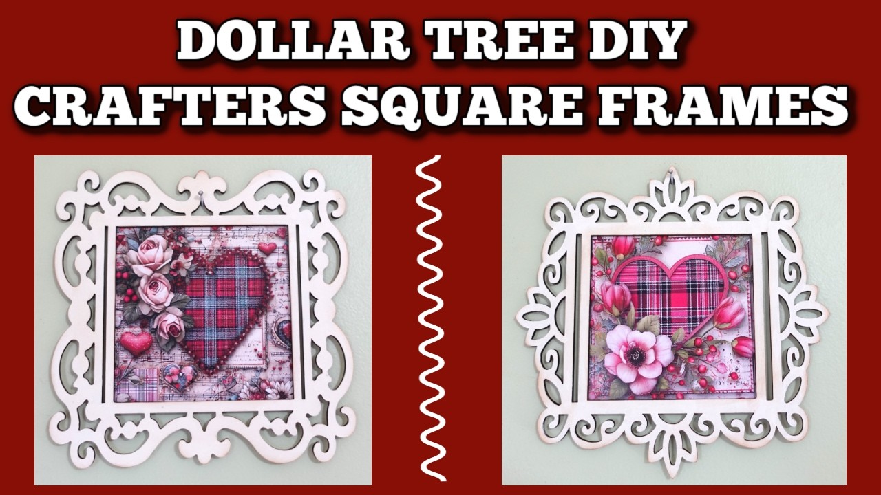 DOLLAR TREE WOOD FRAME DIYS QUICK AND EASY - YouTube