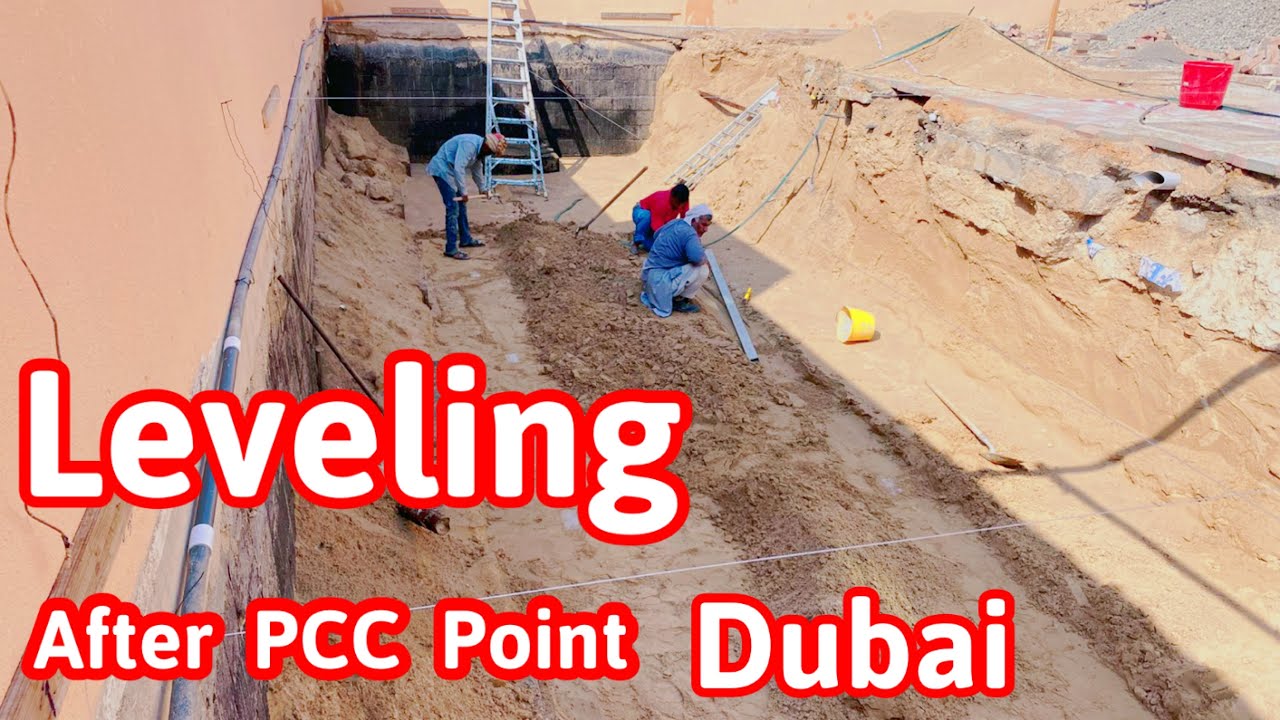 Step:3/Leveling After PCC Point Dubai/Villa Footing Leveling/Before ...