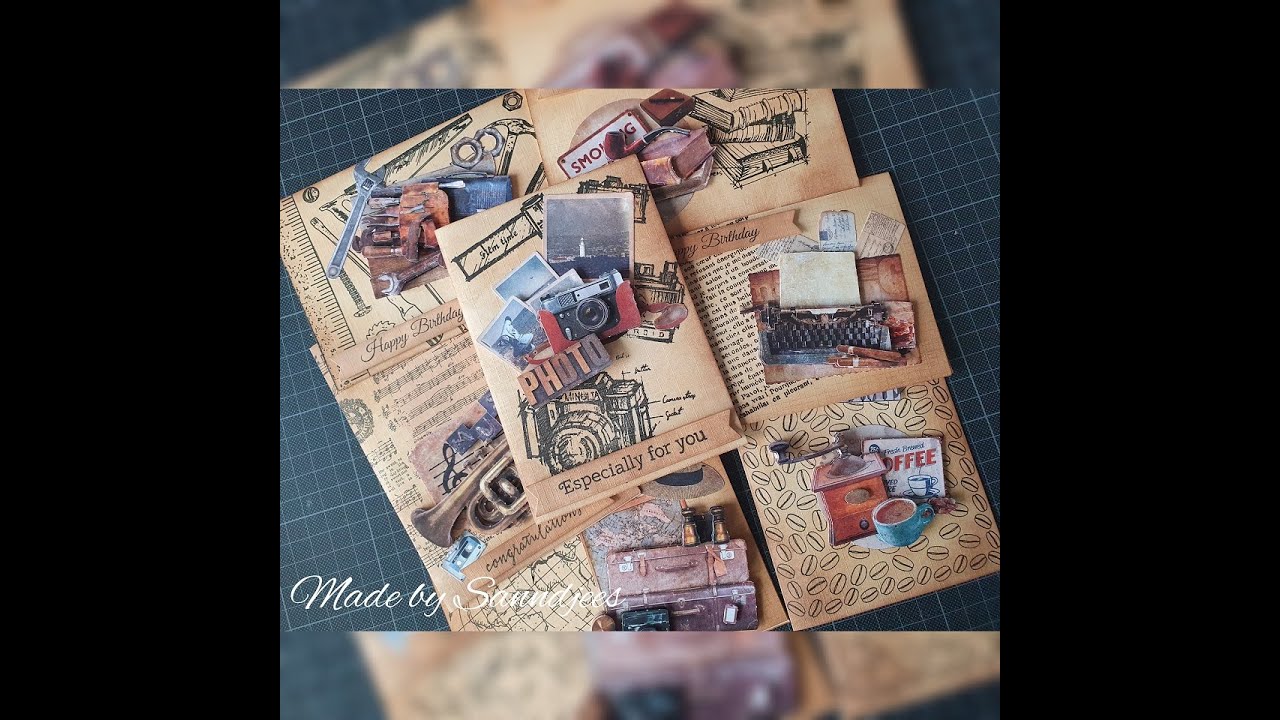 Vintage old look cards with 3d images - YouTube