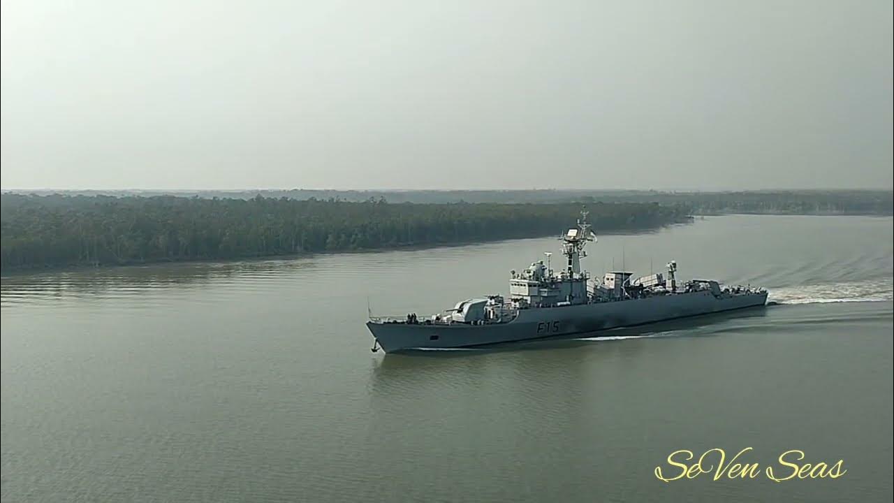 BNS ABU BAKAR । Bangladesh Navy Ship । Pussur River, Mongla - YouTube