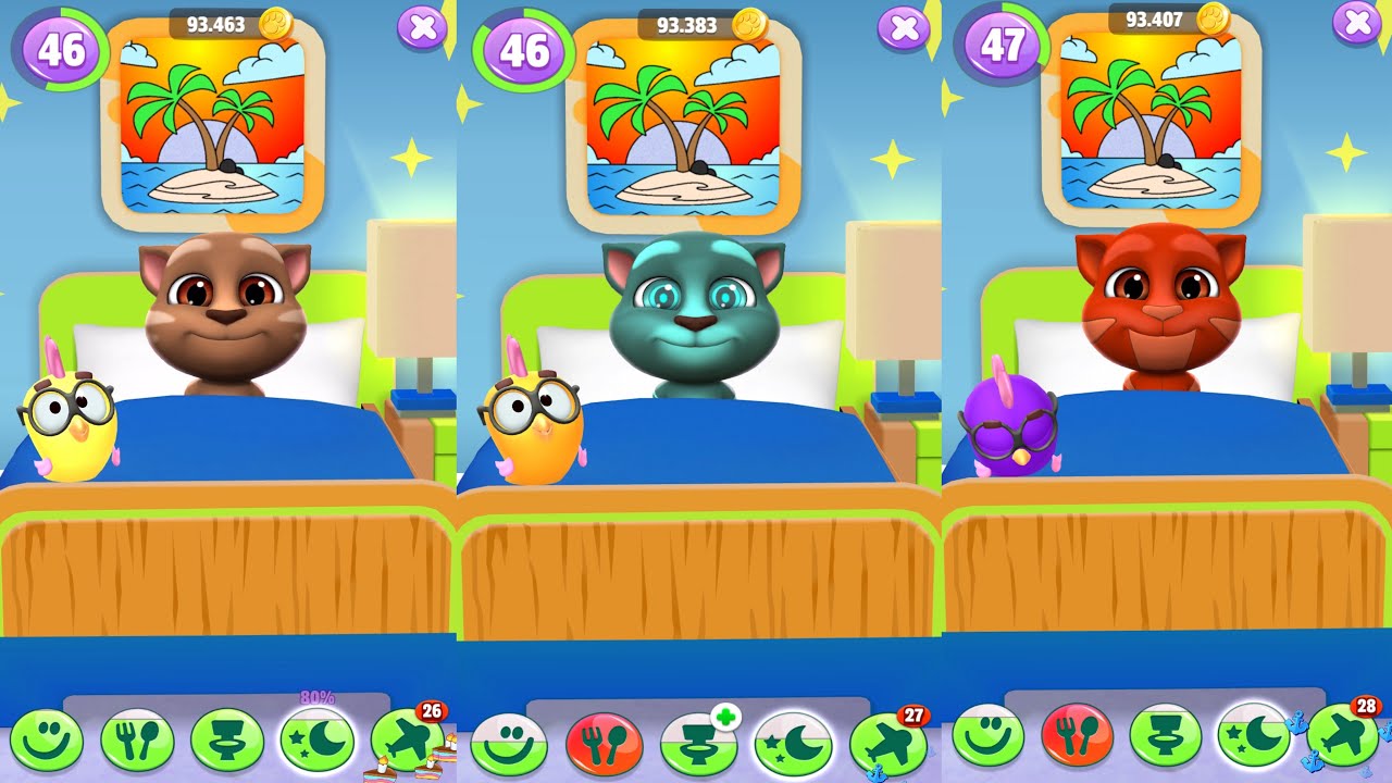 Talking Tom 2 Brown Vs Green Vs Red My Talking Tom 2 Vs Talking Tom 2 ...