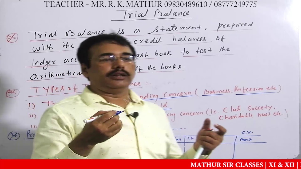 Definition Of Trial Balance Accountancy Video Mathur Sir Classes definition-of-trial-balance-accountancy-video-mathur-sir-classes