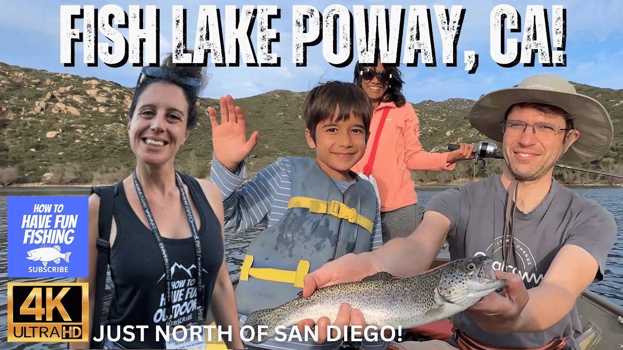 Best Place for Kids to Fish in California! Lake Poway Trout Fishing ...