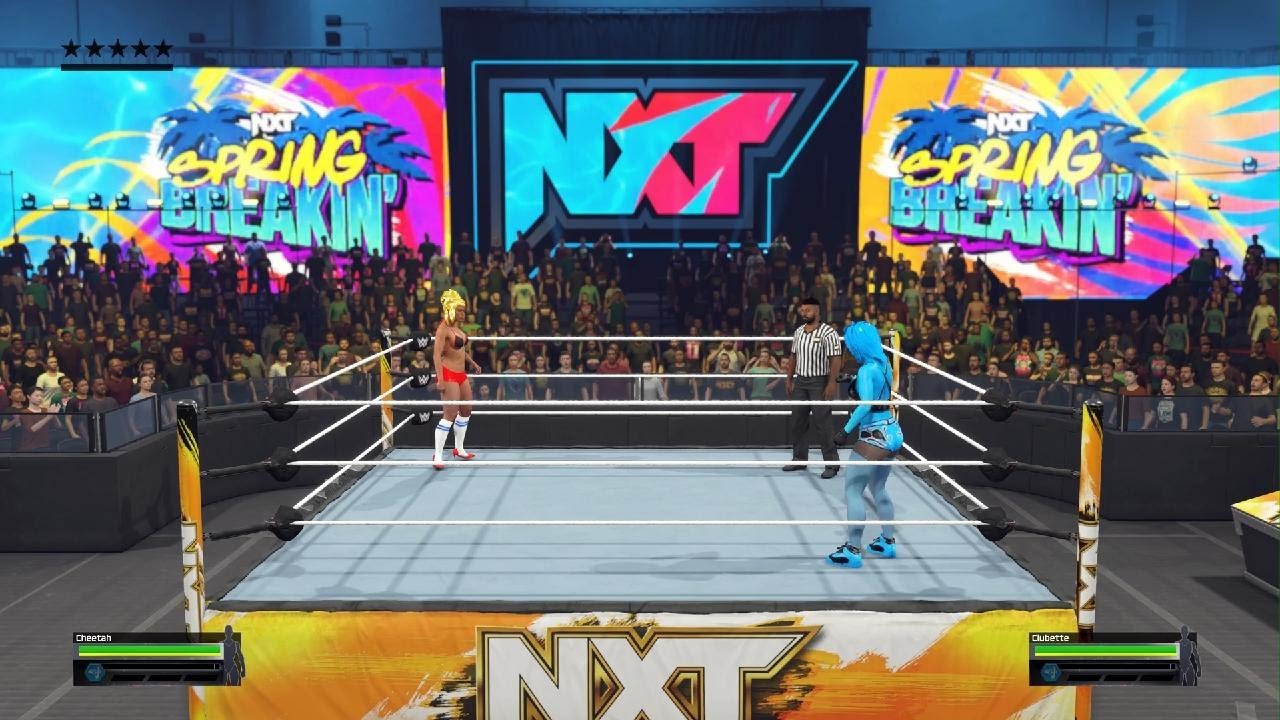 WWE 2K25 Cheetah vs Clubette extreme rules - YouTube
