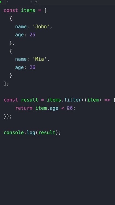 Arrayfilter Method Explained Javascript Arrays Youtube 6212