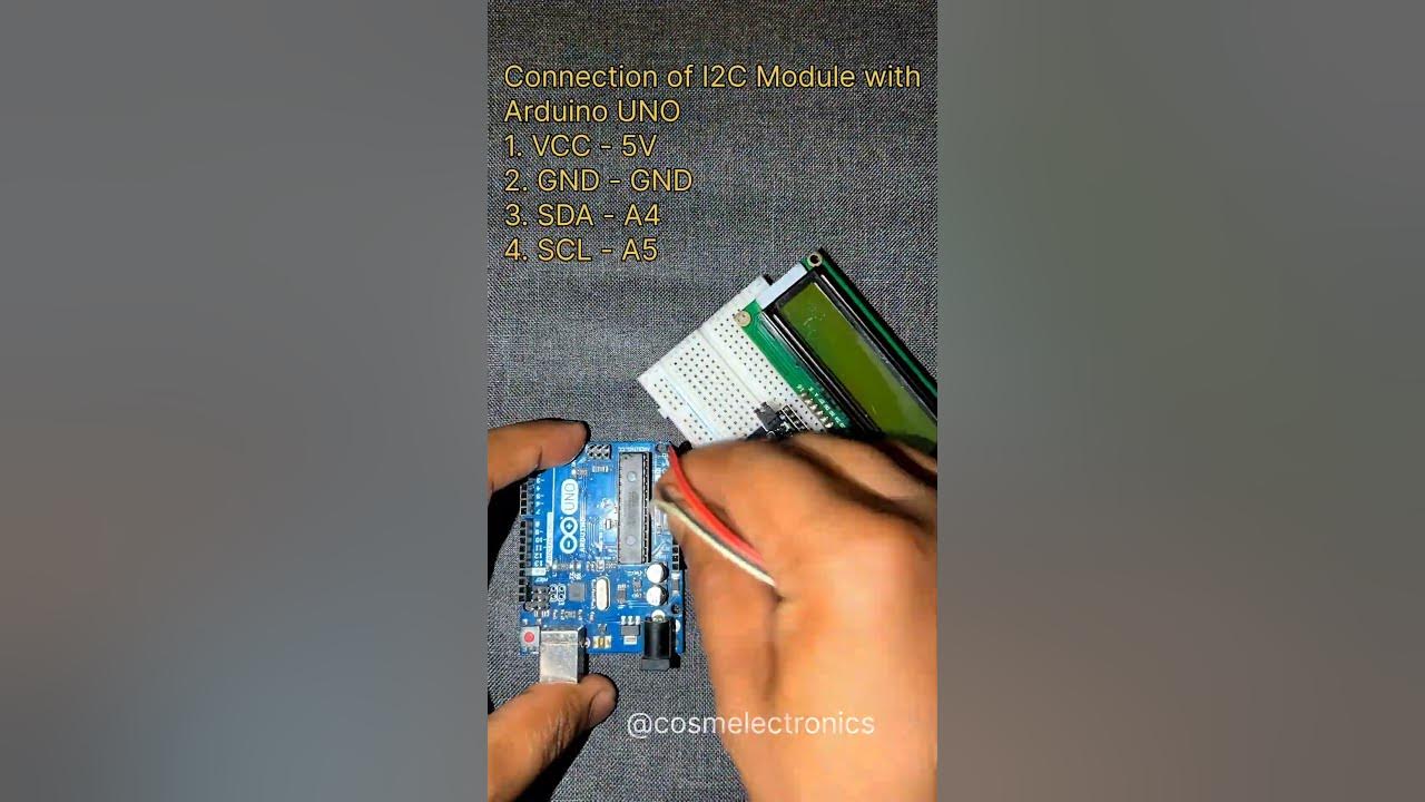I2c Module And Lcd With Arduino Uno 💡 Cosmelectronics Arduino Project Electronics 7530