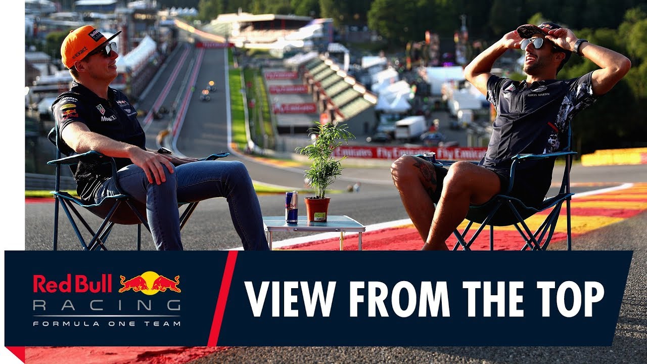 The view from the top! Daniel Ricciardo and Max Verstappen at the ...