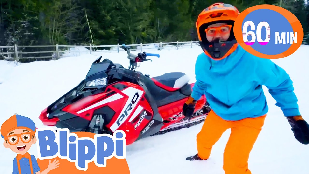 Blippi's Super Fast Snowmobile | Fun with Blippi! | Blippi Educational ...