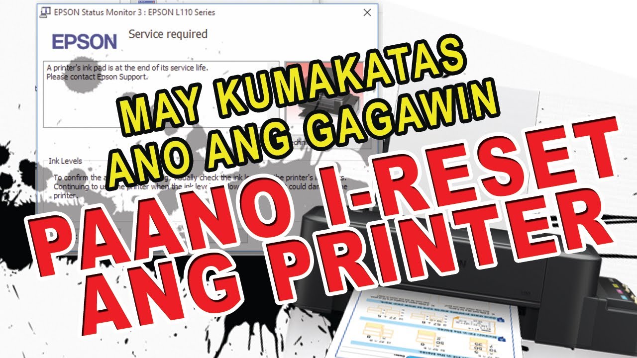 Paano Mag Reset ng Epson Printer at Palitan ang Waste Pad - YouTube