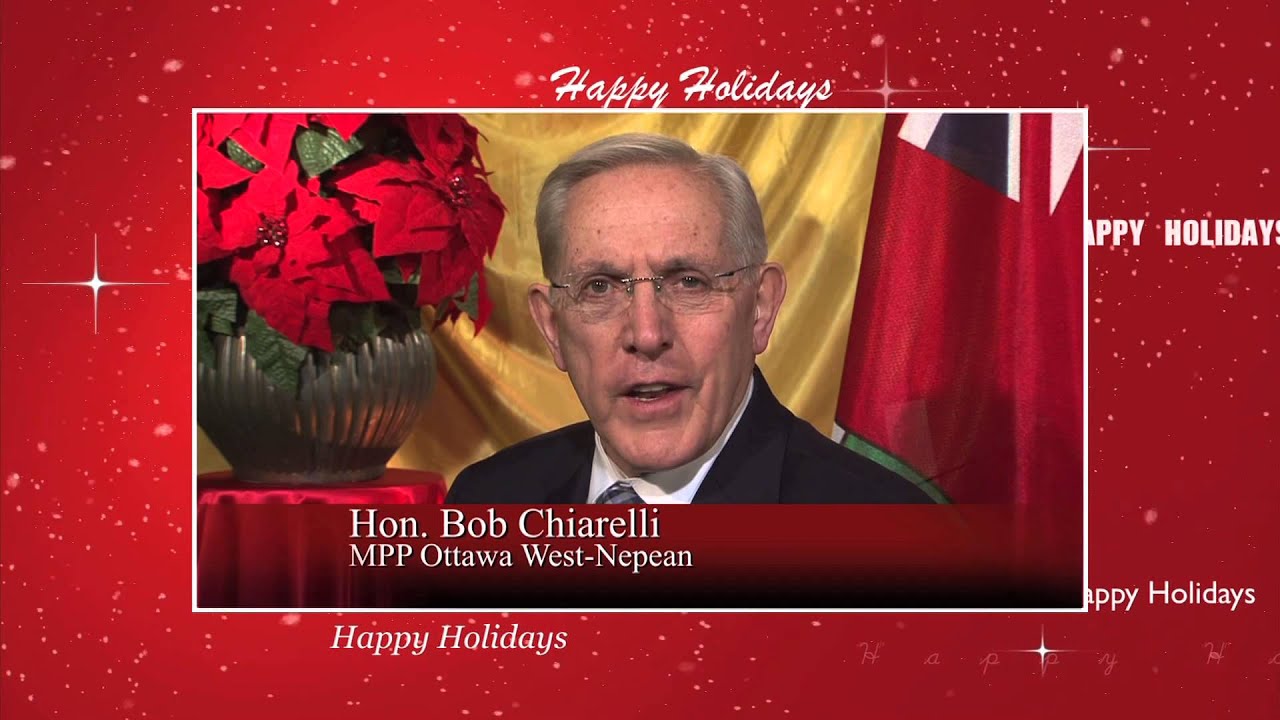 Bob Chiarelli Holiday Message 2014 - YouTube