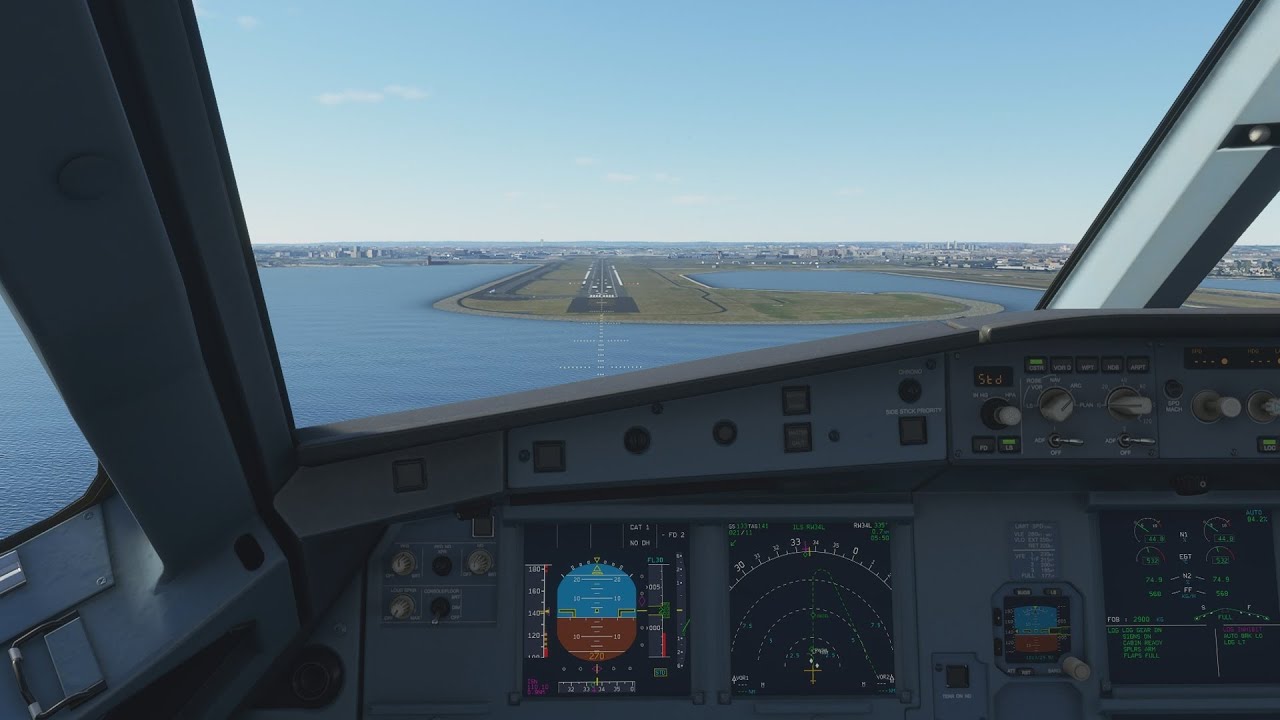 Microsoft Flight Simulator 2020 - A320 Cockpit View Landing Sydney HD ...