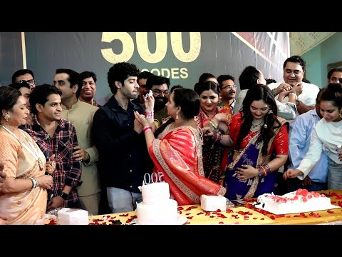 Mann Atisundar 500 Episode Completing Cake Cutting Celebration | Tanishq Seth, Manan Joshi